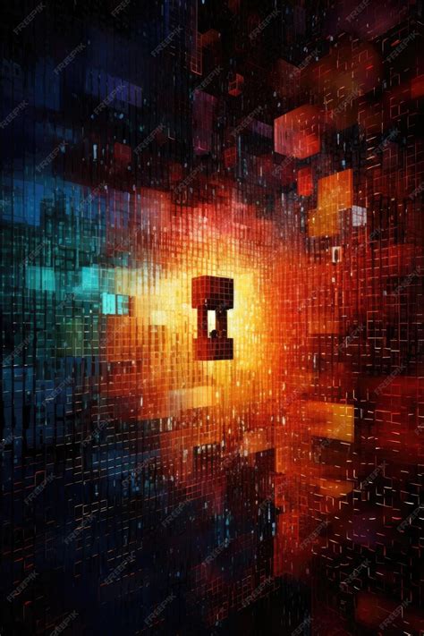 Premium Ai Image Abstract Data Encryption Background Created With
