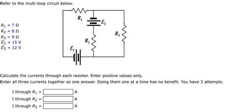 Solved Refer T The Multi E Loop Circuit Below R N R V V