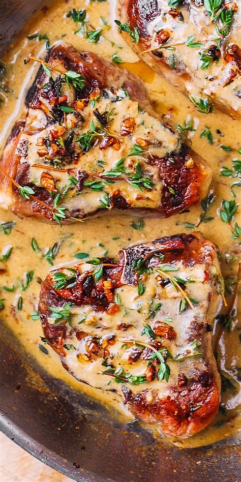 Lamb Chops With Garlic Mustard Thyme Sauce Lamb Chop Recipes Lamb