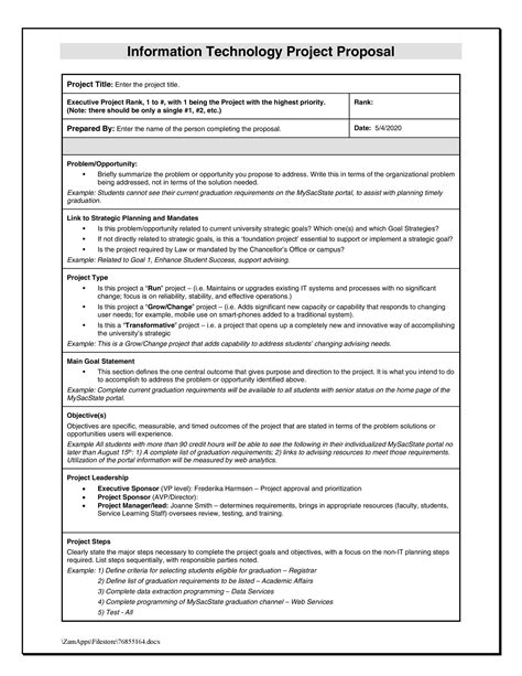 Project Management Proposal Template Free PRINTABLE TEMPLATES