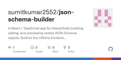 Github Sumitkumar2552json Schema Builder A React Typescript App For Interactively Building