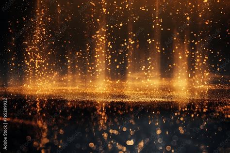 Abstract Gold Glitter Background With Fireworks Abstract Gold Glitter