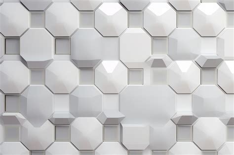 Premium Photo Light Grey Tech Background With Hexagons Abstract Geometric Glossy Design