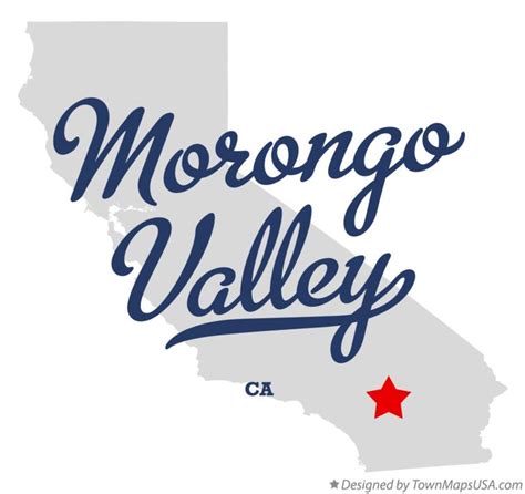 Map Of Morongo Valley Ca California