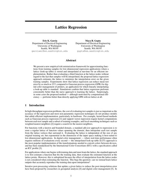 Pdf Lattice Regression