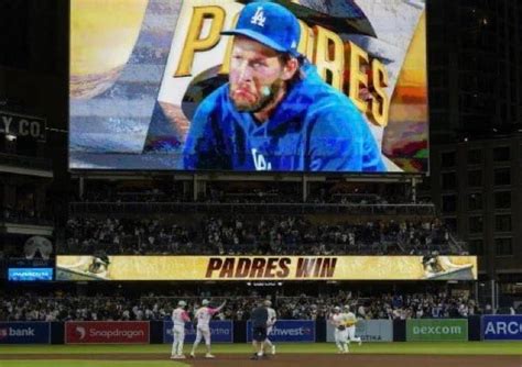 Padres News Clayton Kershaw Expands On Scoreboard Meme Feelings