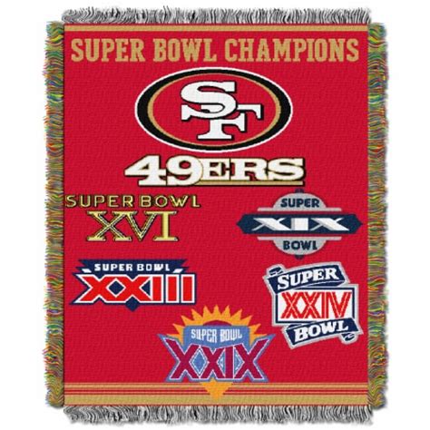The Northwest Company 49ers Nfl Commemorative Woven Tapestry Throw