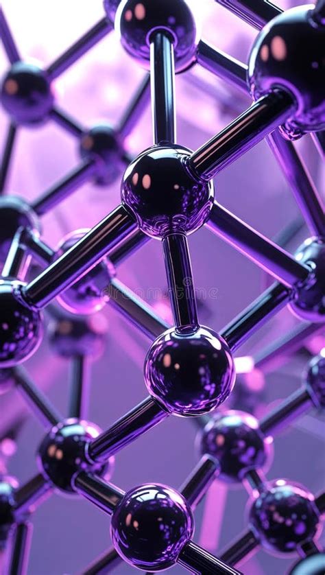 Close Up Molecular Structure With Vertical Nanotechnology Concept Stock Illustration