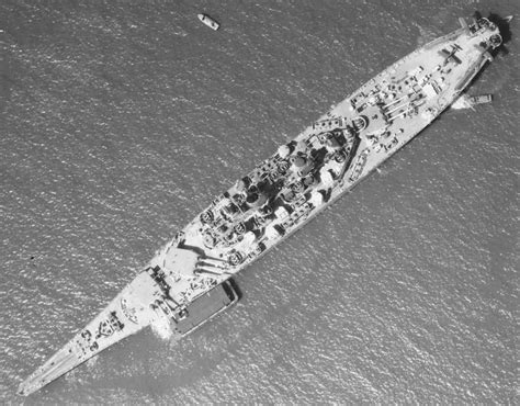 An Overhead View Of Uss Iowa Bb 61 Off New York On 7 April 1943 The