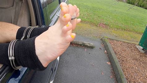 Cuffed Feet In The Park By Cuffsandtoes On Deviantart