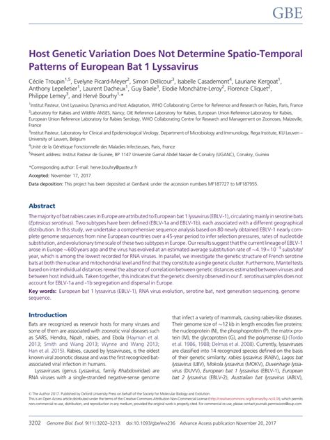 Pdf Host Genetic Variation Does Not Determine Spatio Temporal
