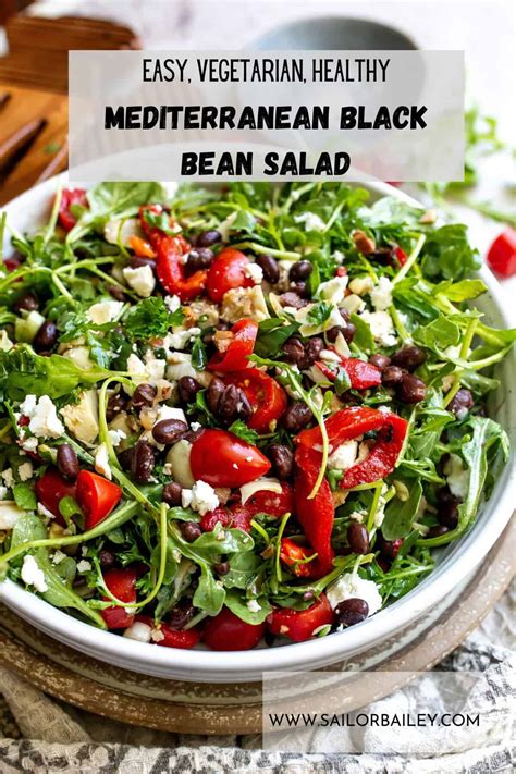 Mediterranean Black Bean Salad Sailor Bailey