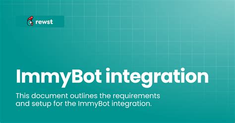 Immybot Integration Rewst Documentation