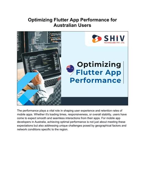 Ppt Mastering Flutter Performance A Guide For Australian Apps