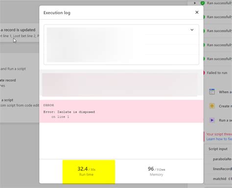 Automation Error Isolate Is Disposed Airtable Community