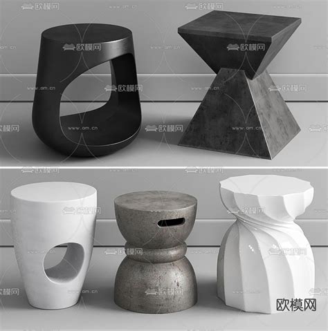艺术圆几 边几 角几3d模型下载 Id12206485 3dmax免费模型 欧模网