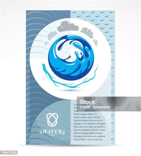 물 치료 회사 광고 플라이어입니다 글로벌 물 순환 개념 설계 푸른 행성입니다 0명에 대한 스톡 벡터 아트 및 기타 이미지 0명 관다발 식물 광고 Istock
