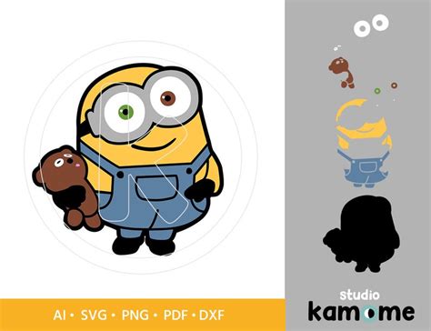 Minion Svg Minion Bob Teddy Svg Cutting File Cut File Etsy
