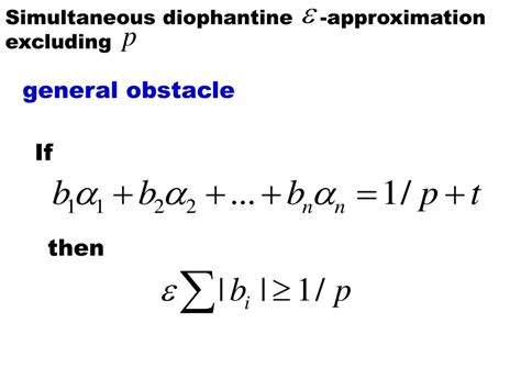 Ppt Simultaneous Diophantine Approximation With Excluded Primes