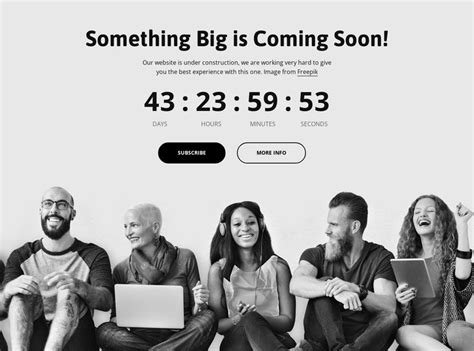Coming Soon With Countdown Css Template By Nicepage