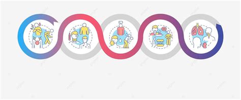 detecting pneumonia signs vector infographic template scheme flowchart