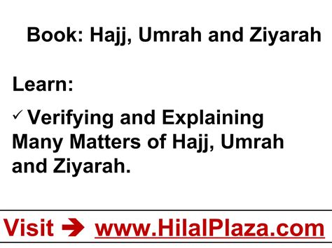 Hajj Umrah And Ziyarah Ppt