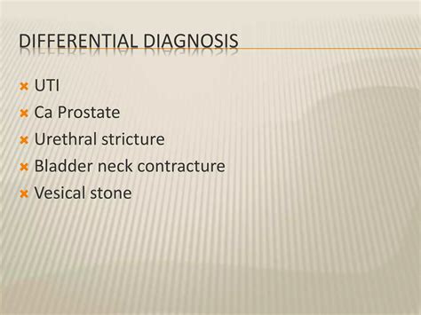 Benign Prostatic Hyperplasia Ppt