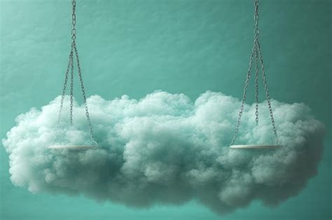 Floating Equality Symbols In A Light Pastel Green Cloud Premium Ai
