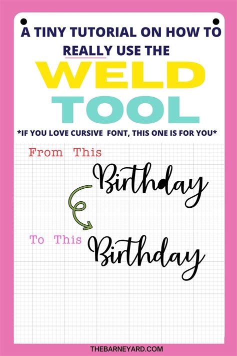 How To Use Weld In Cricut Design Space The Barne Yard