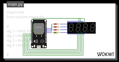4位数码管 Wokwi ESP32 STM32 Arduino Simulator