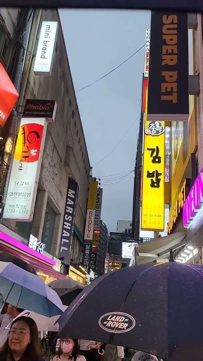 비 오는 밤 서울 명동 거리 Seoul Myeongdong Street In The Rainy Night Shorts