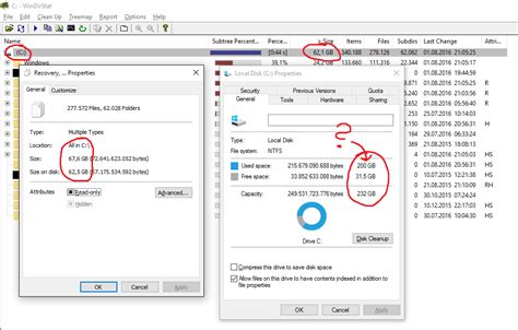 Windows Disk Info Shows Used Space That I Can T Find Super User