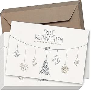 Weihnachtskarten Umschläge 20er Set Premium Klappkarten B6 NORDIC Edition für Familie