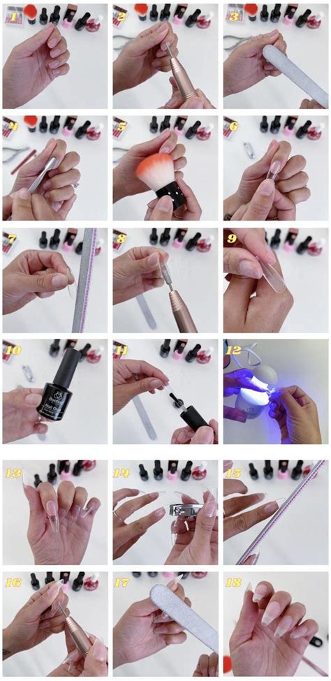 Learning How To Do Nail Tips At Home Gel Nails Diy Gel Nails Diy Acrylic Nails