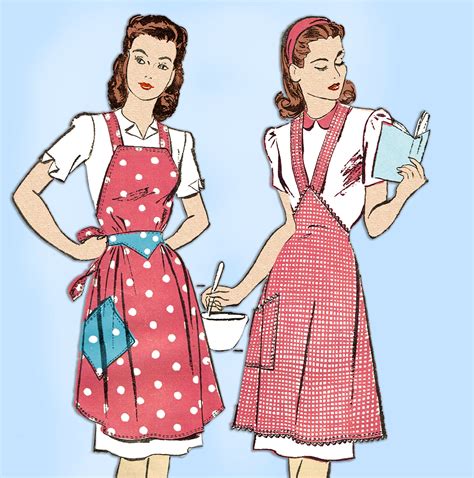 1940s Vintage Advance Sewing Pattern 3710 Rare Misses Full Bib Apron S