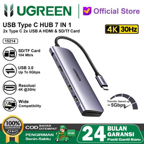 Promo Ugreen Usb C Hub 7 In 1 Usb 30 Hdmi Sd Tf Card 4k 30hz Display