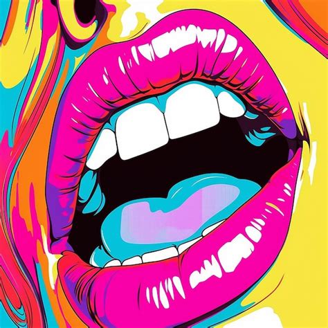 Premium Photo Beautiful Sexy Woman Lips Sticker Illustration