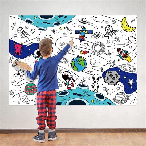 Libros para colorear del espacio exterior para niños y niñas con el