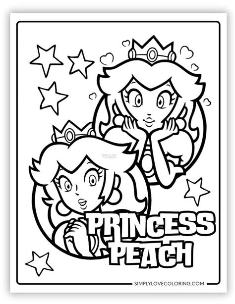 Mario Princess Peach Coloring Pages 2025
