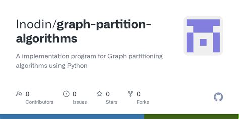 GitHub Lnodin Graph Partition Algorithms A Implementation Program For Graph Partitioning