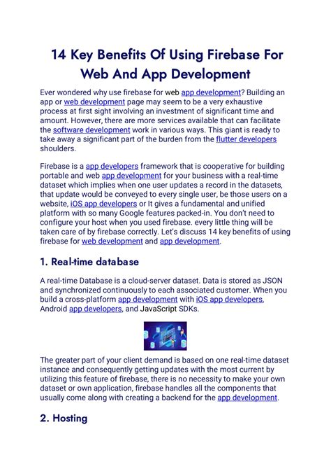 Ppt 14 Key Benefits Of Using Firebase For Web And App Development Powerpoint Presentation Id