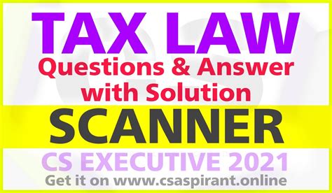 Chapter 1 Basic Concept Of Tax Laws Cs Executive Tax Law