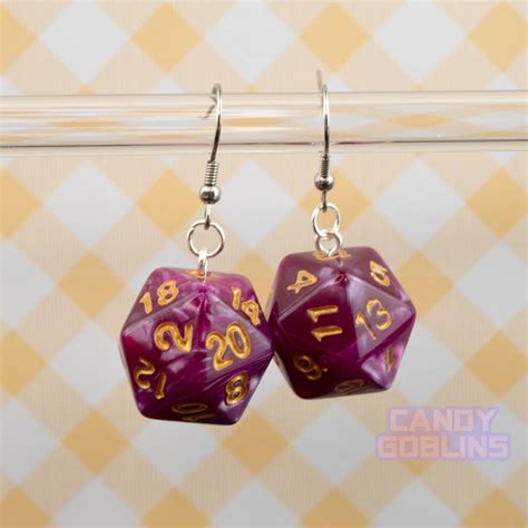 D20 Dice Earrings Candy Goblins