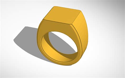 3d Design Signet Ring Blank Tinkercad