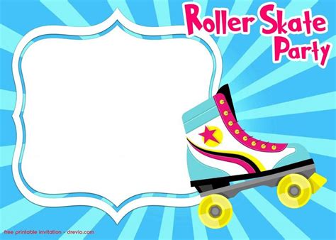 Roller Skating Birthday Invitations Templates Free