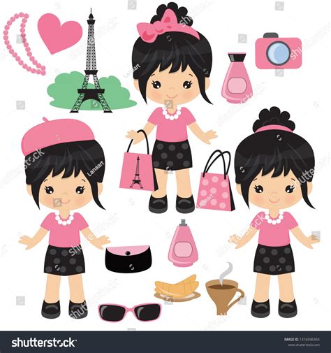 French Girl Vector Cartoon Illustration Stock Vector Royalty Free