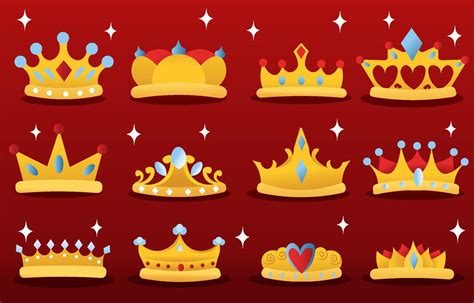 Crown Icon Set 9568879 Vector Art At Vecteezy
