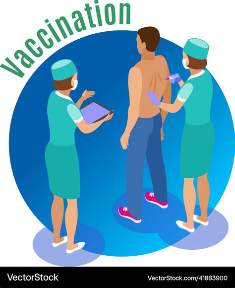 Vaccine Injection Circle Background Royalty Free Vector