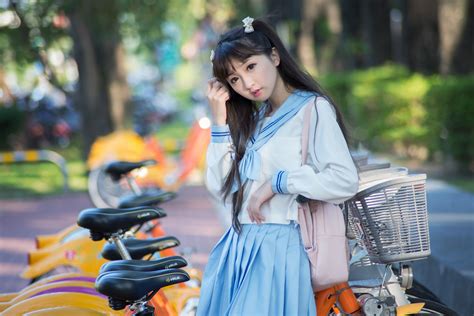 Wallpaper Asian Women Brunette Looking At Viewer 2048x1367 Nick