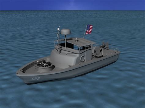 PBR Patrol Boat Riverine D Model Rigged CGTrader